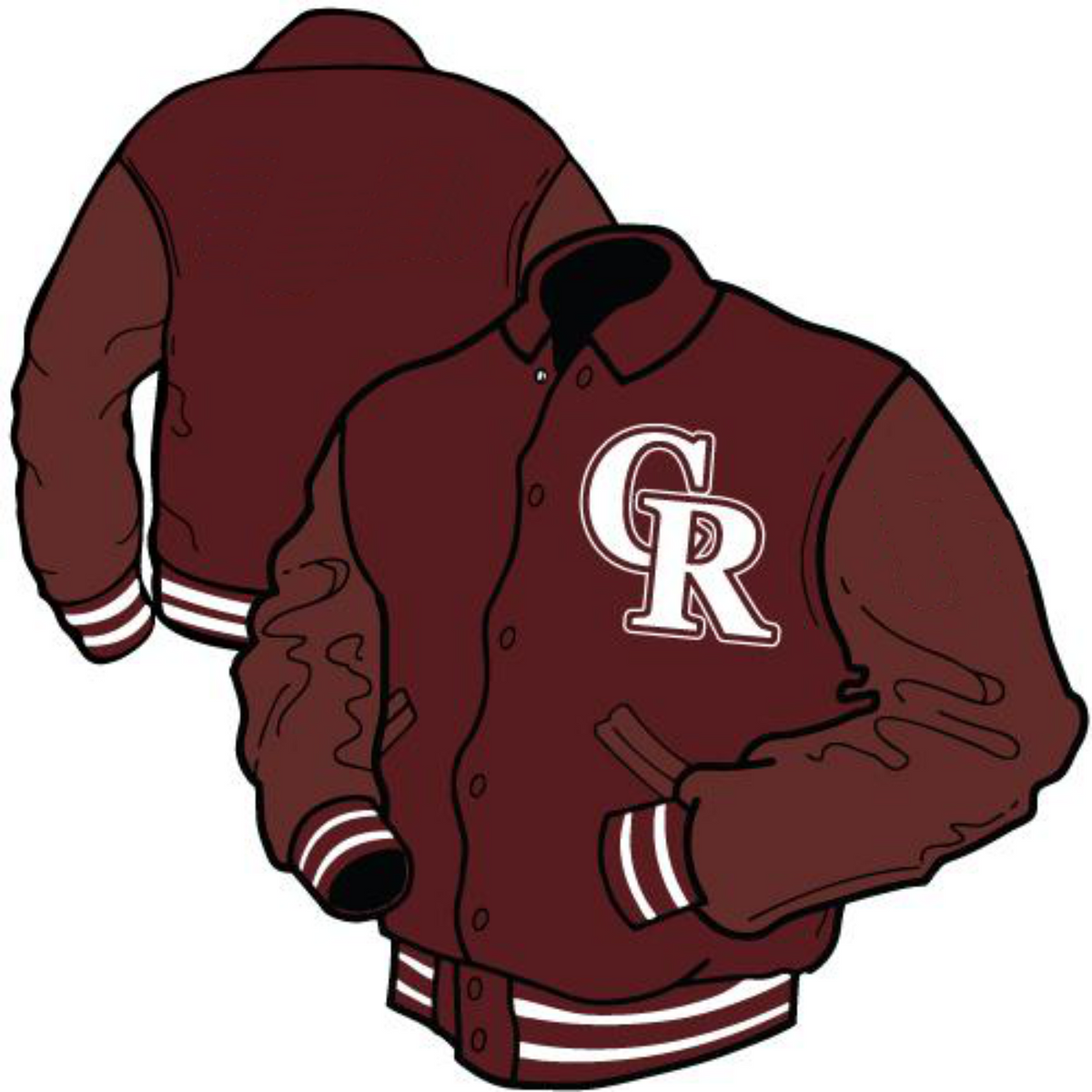 Black Varsity Letter R